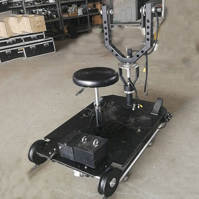 Camera Dolly Track Crane With Pan Tilt Head | virtuecrane