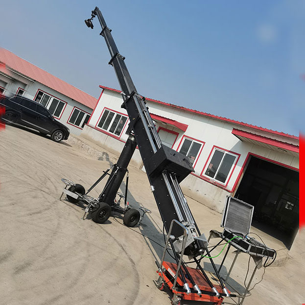 40ft Telescopic Camera Jib Crane With Motorized Dolly And Rail Wheels ...