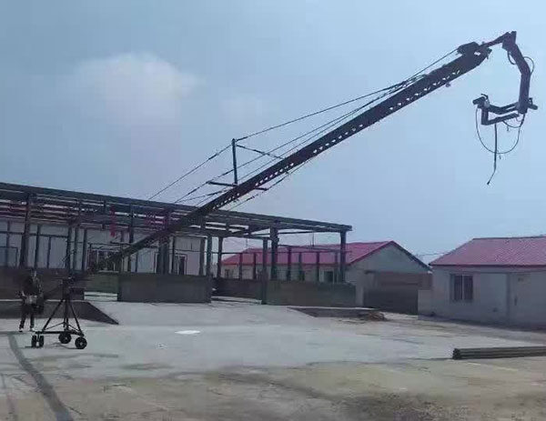 40ft Camera Crane Jimmy Jib With PTZ 3 Axis Dutch Head | virtuecrane